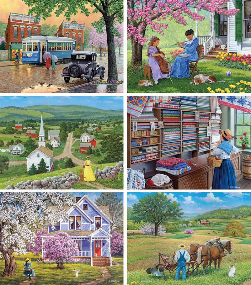 Set of 6: Jigsaw Puzzles by Artist John Sloane – John Sloane Art