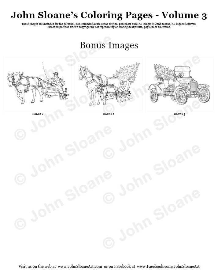 John Sloane's Coloring Pages - Volume 3 – John Sloane Art